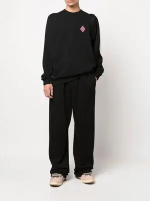 COUNTY OF MILAN Cross-patch Cotton Sweatshirt