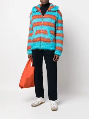 Marni Striped Knitted Hoodie