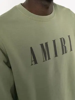 Amiri Logo Print Crew Neck Sweatshirt