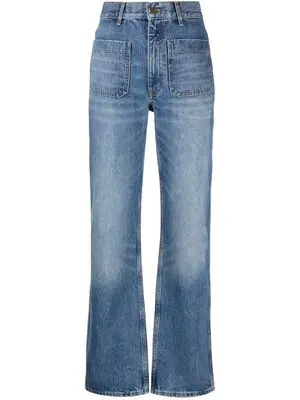 Sandro High-waist Straight-leg Jeans - Blue