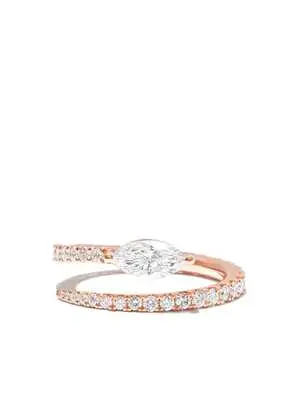 ANITA KO 18kt Rose Gold Diamond Ring - Pink