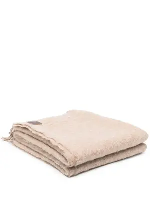 Dsquared2 Fringe Detail Throw - Neutrals