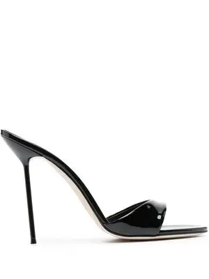 Paris Texas 105mm Lidia Patent-leather Sandals - Black