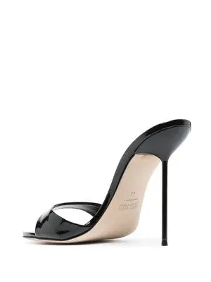 Paris Texas 105mm Lidia Patent-leather Sandals - Black