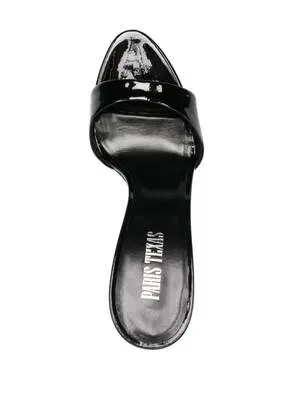 Paris Texas 105mm Lidia Patent-leather Sandals - Black