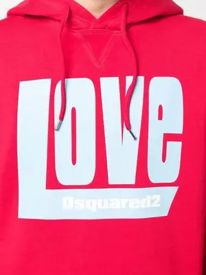 Dsquared2 Logo-print Hoodie - Red
