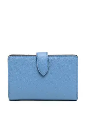 Smythson Leather Cardholder Wallet - Blue