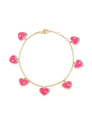 Yvonne Léon 9kt Yellow Enamel And Diamond Bracelet - Gold