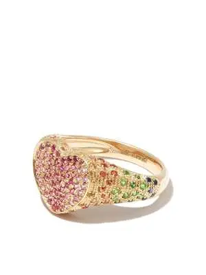 Yvonne Léon 9kt Gold Diamond Signet Ring - Yellow