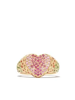 Yvonne Léon 9kt Gold Diamond Signet Ring - Yellow