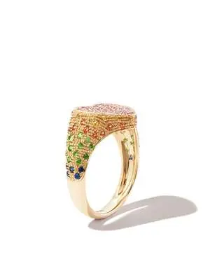 Yvonne Léon 9kt Gold Diamond Signet Ring - Yellow