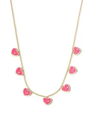 Yvonne Léon 9kt Yellow Diamond And Enamel Necklace - Gold