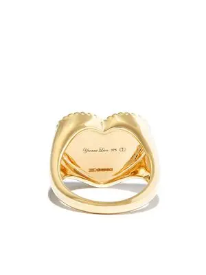 Yvonne Léon 9kt Yellow Enamel And Diamond Ring