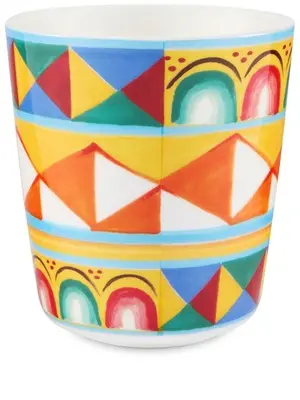 Dolce & Gabbana Geometric-pattern Fine-porcelain Glasses - Orange