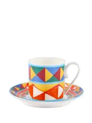 Dolce & Gabbana Geometric-pattern Porcelain Espresso-set