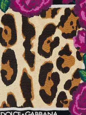 Dolce & Gabbana Leopard-print Embroidered Small Cushion