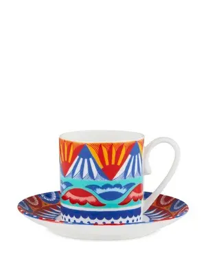 Dolce & Gabbana Geometric-pattern Porcelain Espresso-set