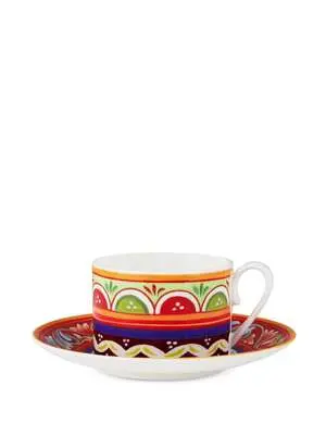 Dolce & Gabbana Geometric-pattern Porcelain Tea-set