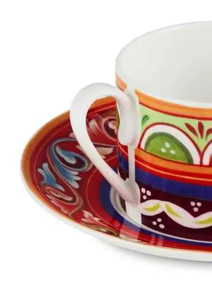 Dolce & Gabbana Geometric-pattern Porcelain Tea-set