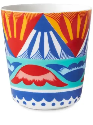 Dolce & Gabbana Carretto-print Porcelain Glass - Blue