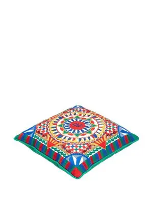 Dolce & Gabbana Embroidered Carretto-print Cushion