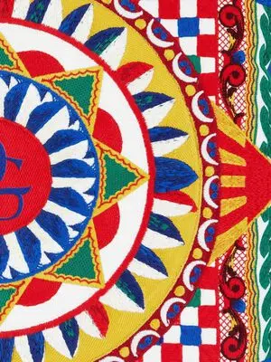 Dolce & Gabbana Embroidered Carretto-print Cushion