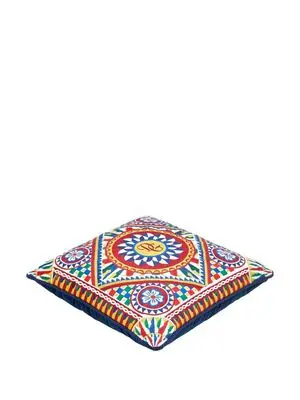 Dolce & Gabbana Embroidered Carretto-print Cushion