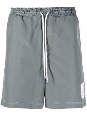 Thom Browne Drawstring-waist Track Shorts - Grey