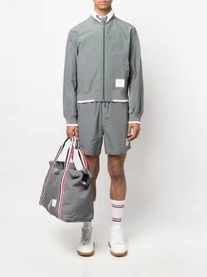 Thom Browne Drawstring-waist Track Shorts - Grey