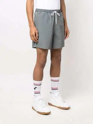 Thom Browne Drawstring-waist Track Shorts - Grey