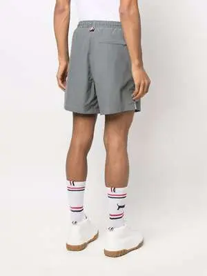 Thom Browne Drawstring-waist Track Shorts - Grey