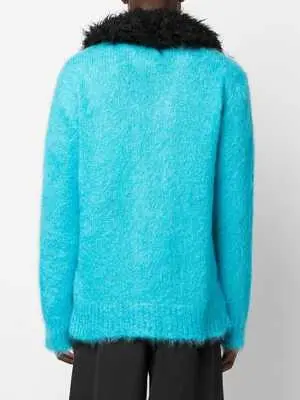Marni Brushed V-neck Cardigan - Blue
