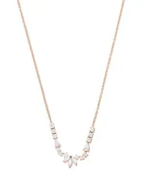 ANITA KO 18kt Rose Gold Diamond Grace Necklace - Pink