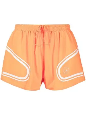 Adidas By Stella McCartney Truepace Running Shorts With Graphic Print - Orange