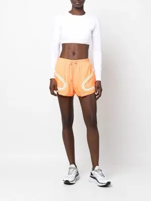 Adidas By Stella McCartney Truepace Running Shorts With Graphic Print - Orange