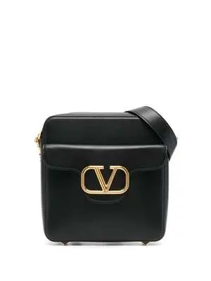 Valentino Garavani Leather Crossbody Bag - Black