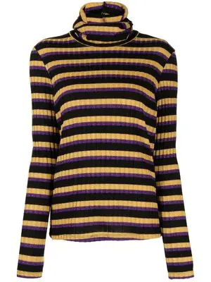 Anna Sui Striped Roll-neck Jumper