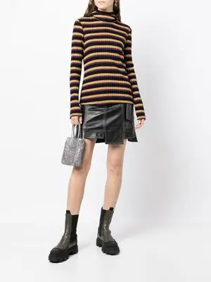 Anna Sui Striped Roll-neck Jumper