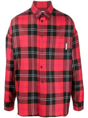 Marni Tartan Button-down Shirt Red