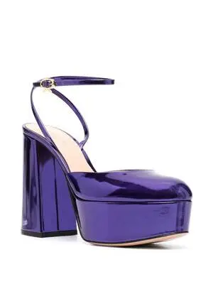 GIANVITO ROSSI 130mm Metallic-effect Pumps