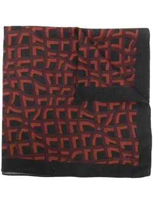 Tagliatore Graphic-print Scarf - Black