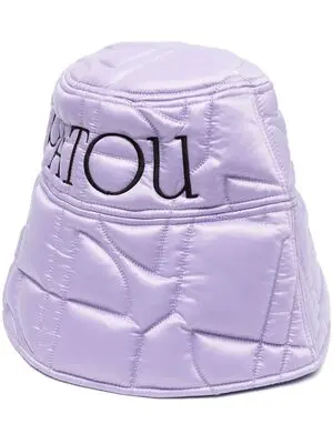 PATOU Quilted-finish Bucket Hat - Purple