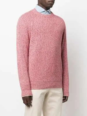 Brunello Cucinelli Marl Knit Ribbed-trim Jumper