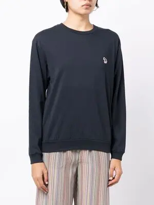 Paul Smith Zebra-motif Organic-cotton Sweater