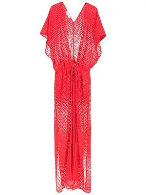 AMIR SLAMA Knitted Beach Dress - Red