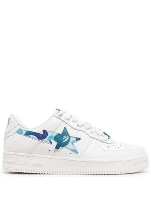 A BATHING APE Sta Low-top Leather Sneakers - White