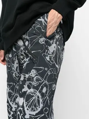 Alexander McQueen Abstract-print Straight-leg Trousers