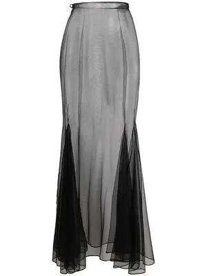 Saint Laurent Tulle Ankle-length Skirt - Black