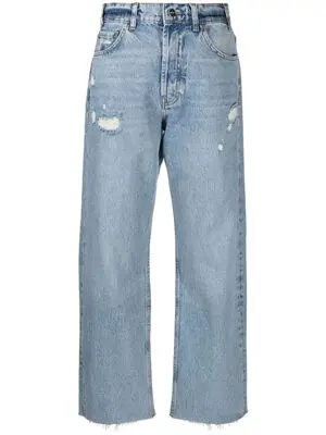ANINE BING Gavin Mid-rise Straight Jeans - Blue