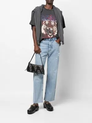 ANINE BING Gavin Mid-rise Straight Jeans - Blue